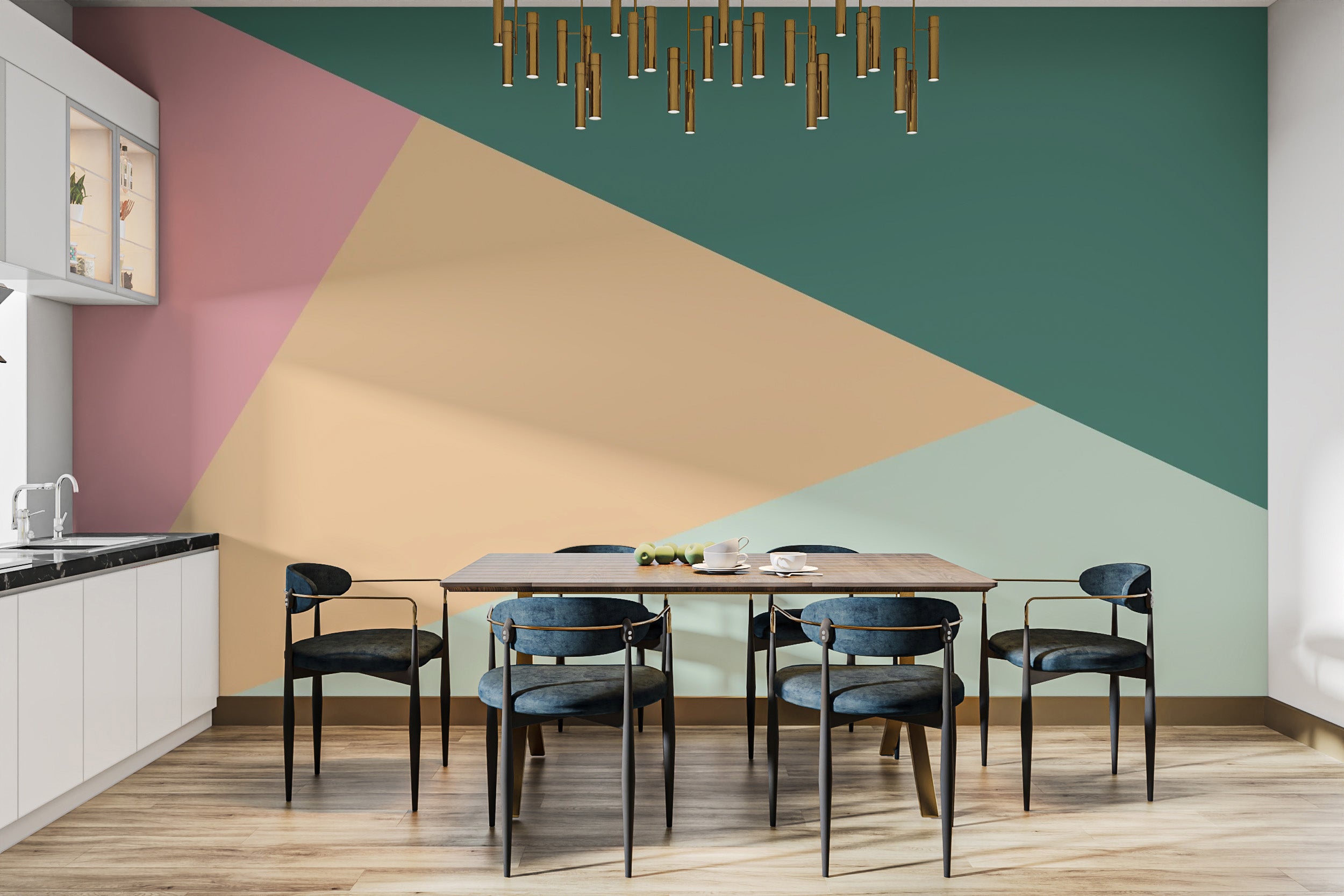 Colorful Geometric Triangle Wallpaper for Modern Decor – Giffywalls