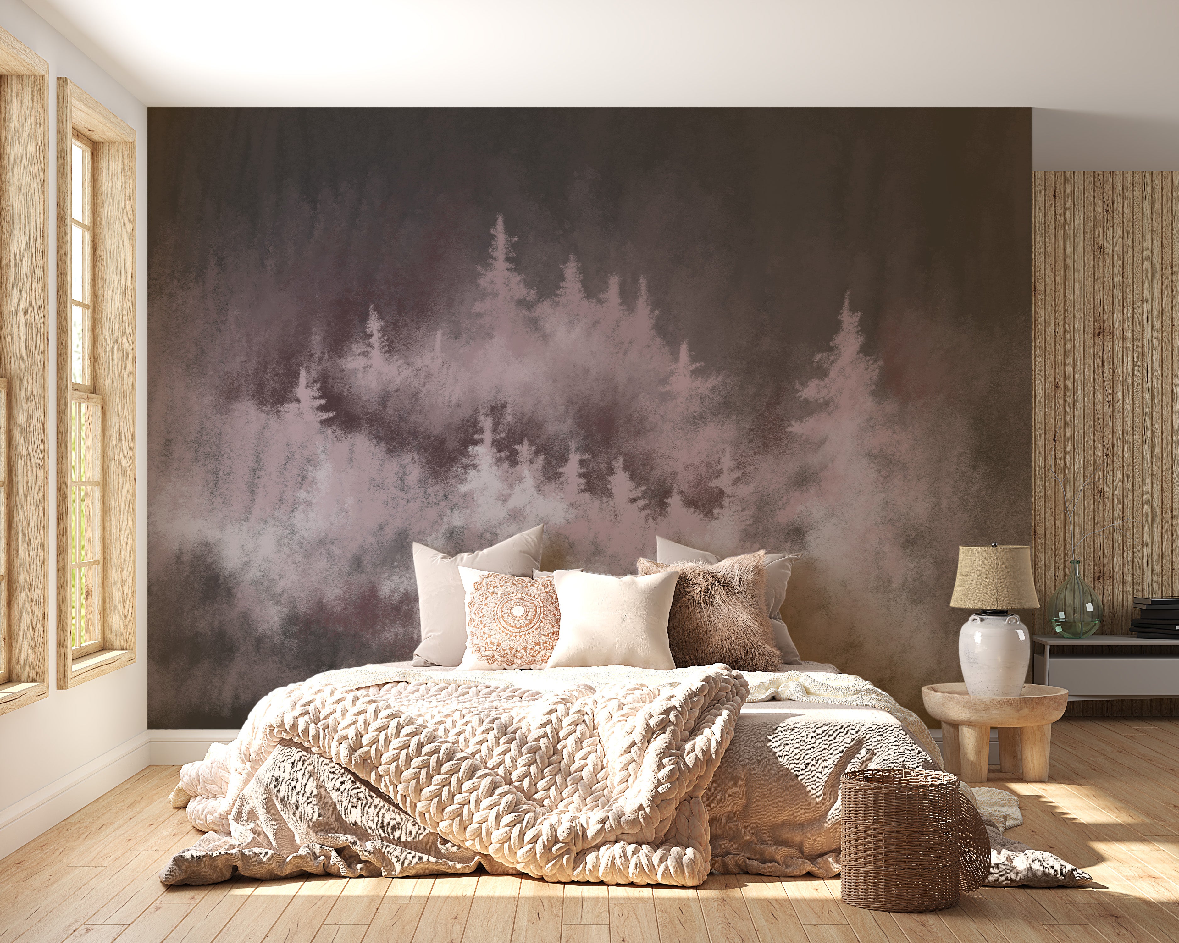 Misty Spruce Forest Wallpaper - Giffywalls